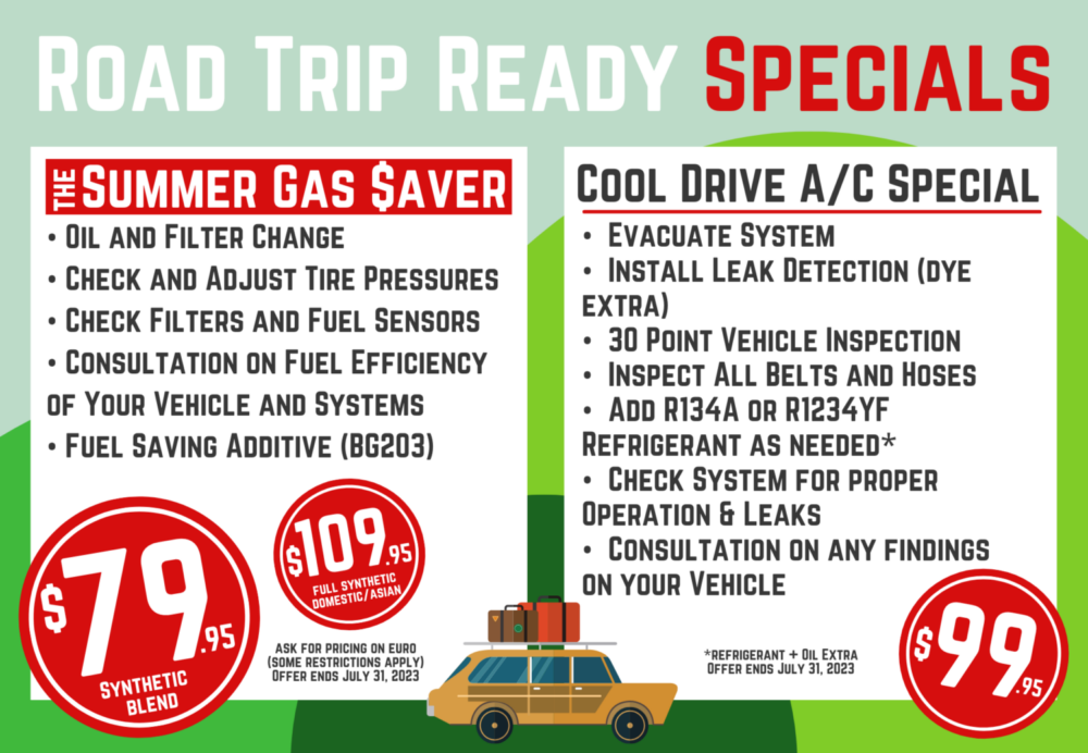Road Trip Ready Specials - Automotive Edge
