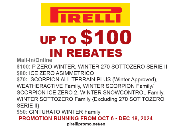 Pirelli Fall 2024 Rebates - Automotive Edge